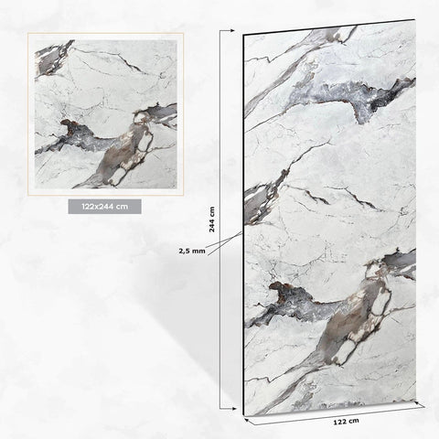Carrara Marble Effect Wall Panel – Walldec